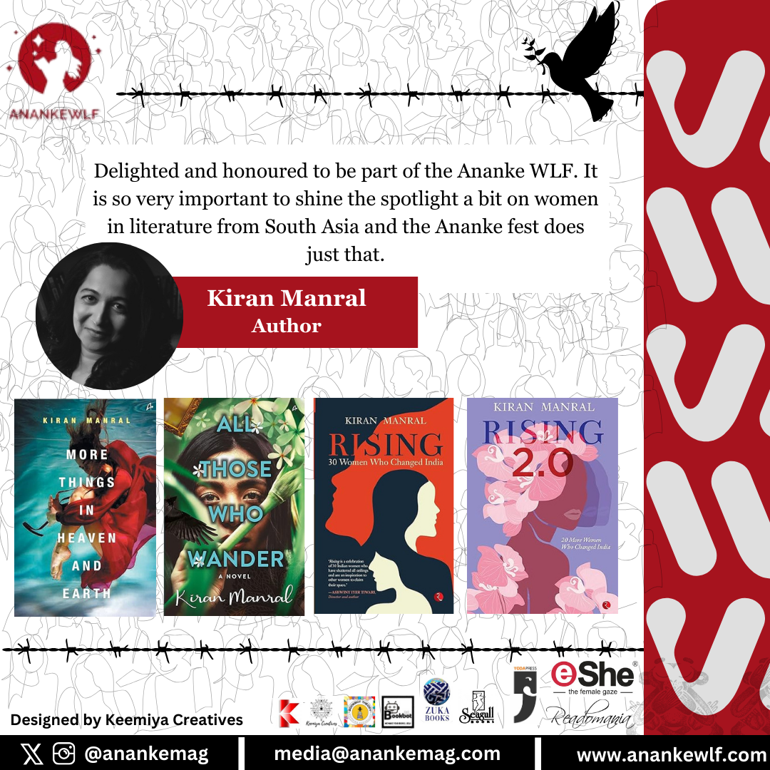 Ananke welcomes award-winning author, thought leader Kiran Manral in its 2024 Women in Lit Fest ...